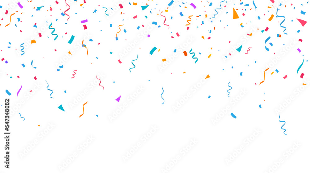 Confetti background. Festive backdrop. Party design with colorful ...