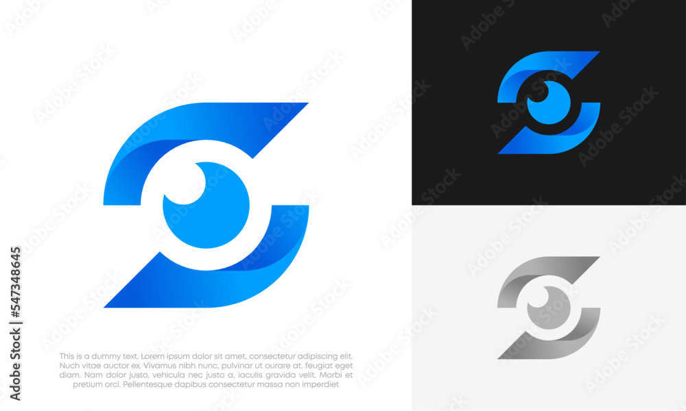 vision abstract logo design vector Stock Vector | Adobe Stock