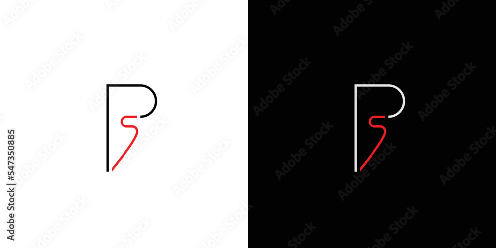 Simple and modern letter PS initials logo design. Stock Vector | Adobe ...