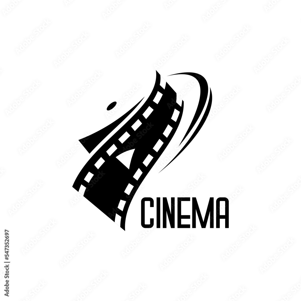 vector logo cinema, roll film vector Stock Vector | Adobe Stock