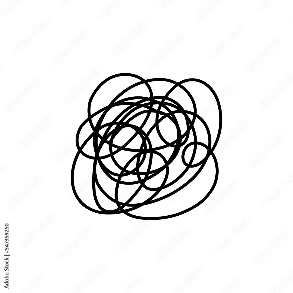 Vetor de Complex line. Complicated way. Messy ball concept. Loading ...