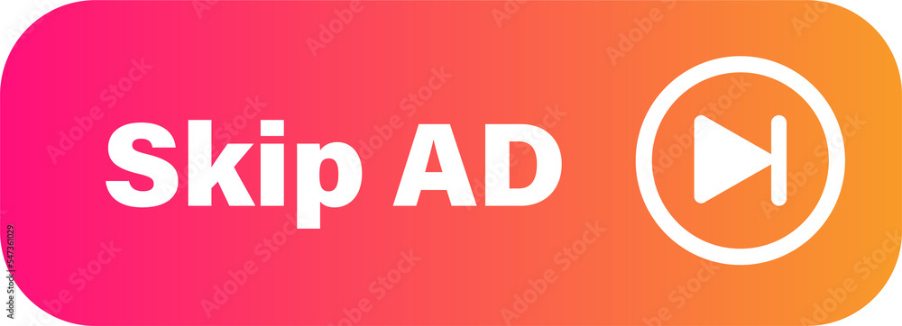 Skip ad button icon illustration. Skip advertisement signs. Stock ...