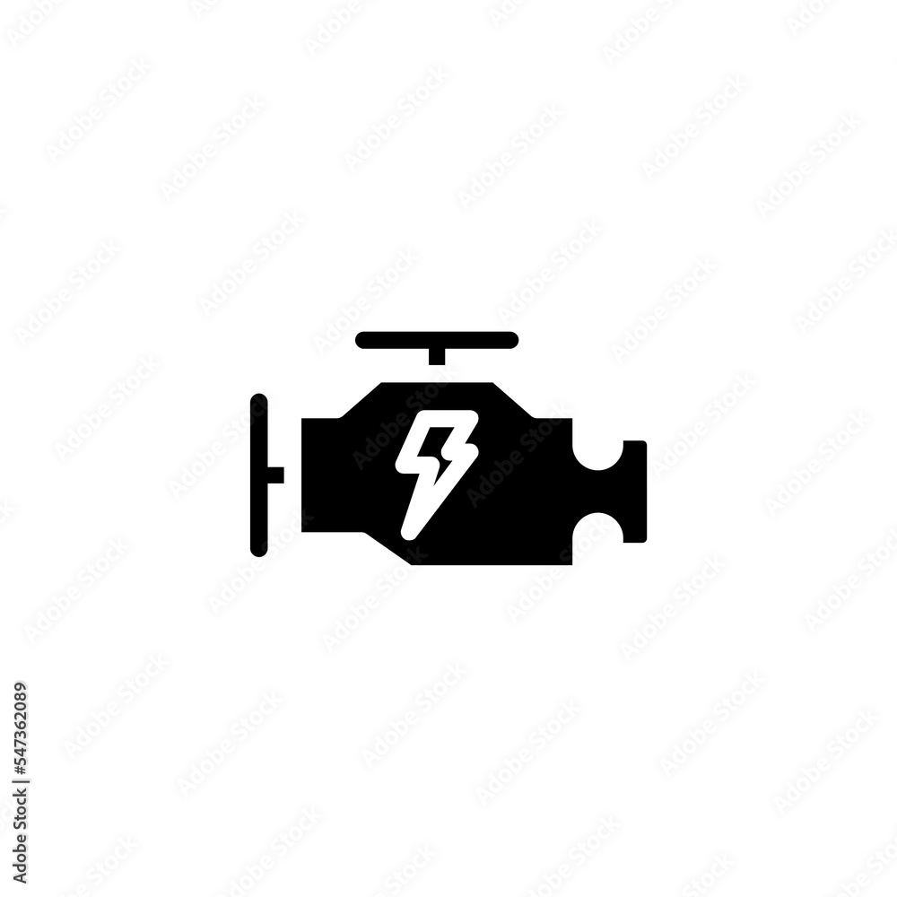 Vector sign of electric motor symbol is isolated on a white background ...