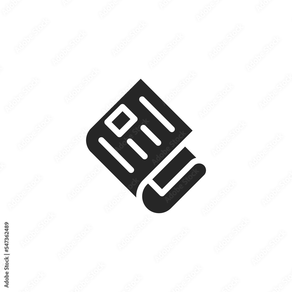 Vector sign of newspaper symbol is isolated on a white background ...