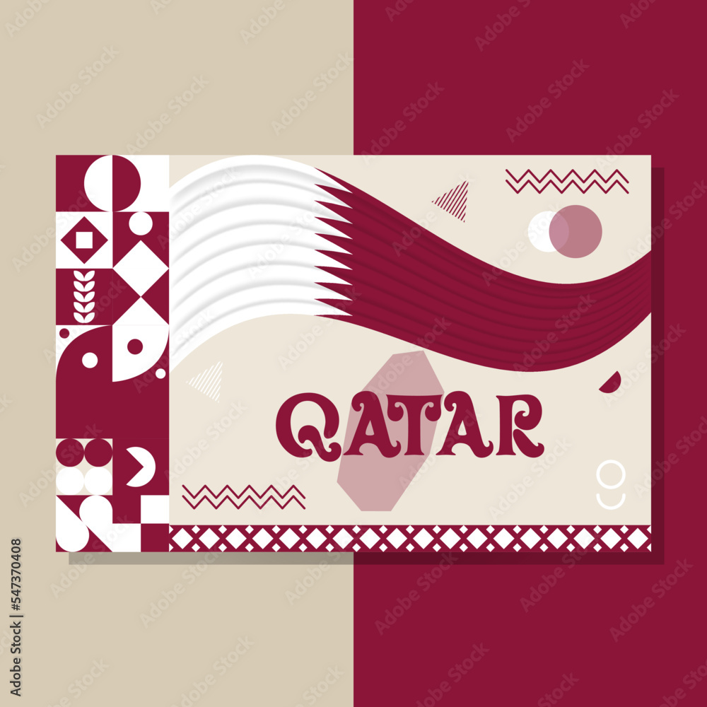 Qatar banner with cultural design. Independence day design for Qatar ...