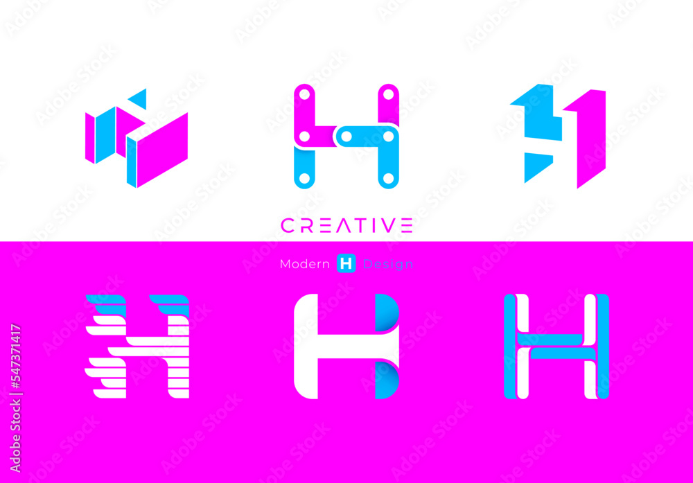 Letter H, modern alphabet, fonts, characters design, vector ...