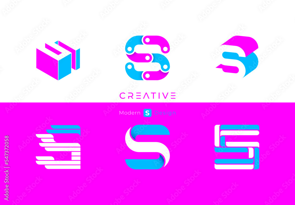 Letter S, modern alphabet, fonts, characters design, vector ...