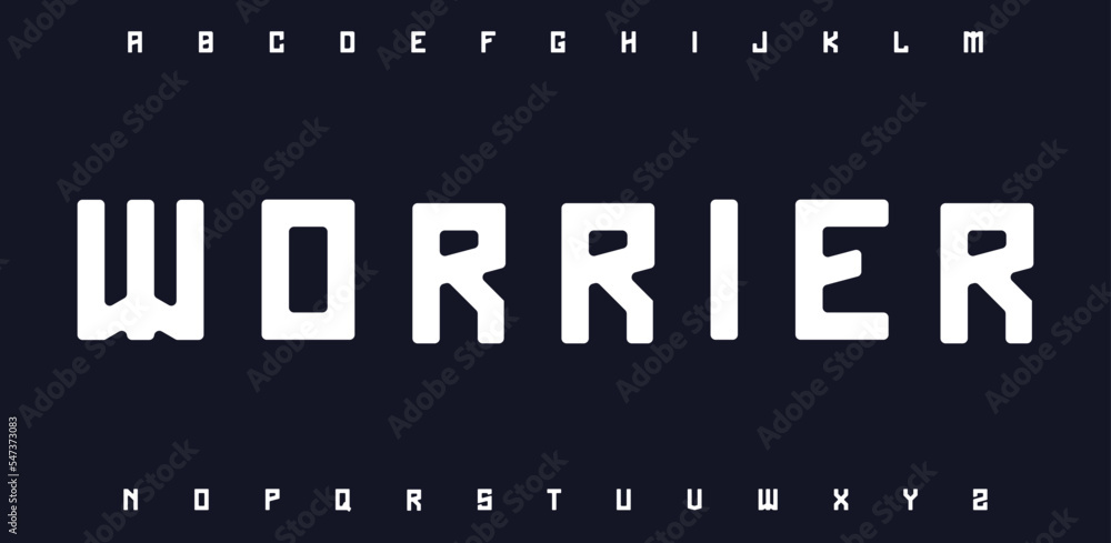 Tech font typography alphabet letters. Future logo typo. Minimal urban ...