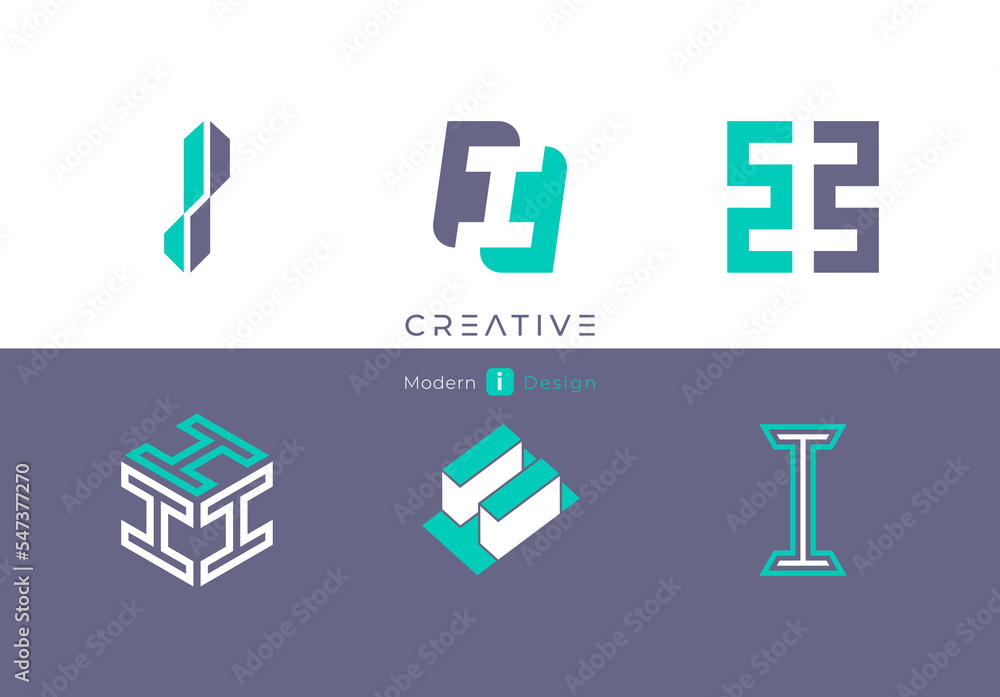 Letter i, modern alphabet, fonts, characters design, vector ...