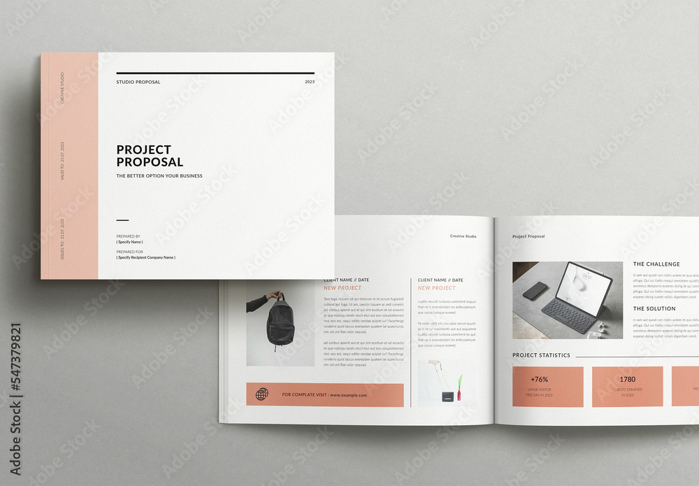Modelo de Project Proposal Template Landscape do Stock | Adobe Stock