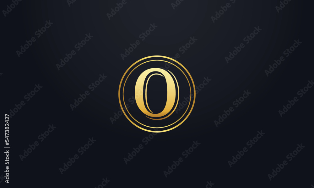 Circle icon letter and golden circle favicon vector and luxury golden ...