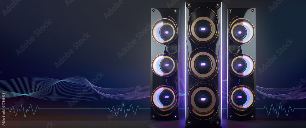 generic design of loudspeakers Party concert or home theater Audio ...