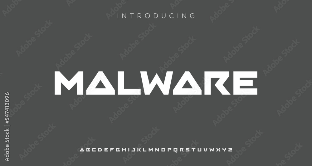 MALWARE Minimal luxury typo Font and Modern tech Typography urban style ...