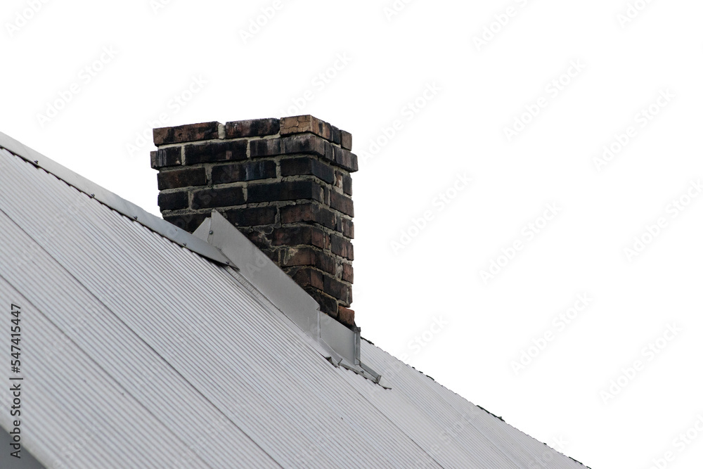 Brick chimney isolated on transparent background. Exterior house Stock ...