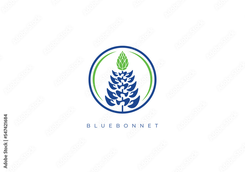 BLUEBONNET LOGO Stock Vector | Adobe Stock