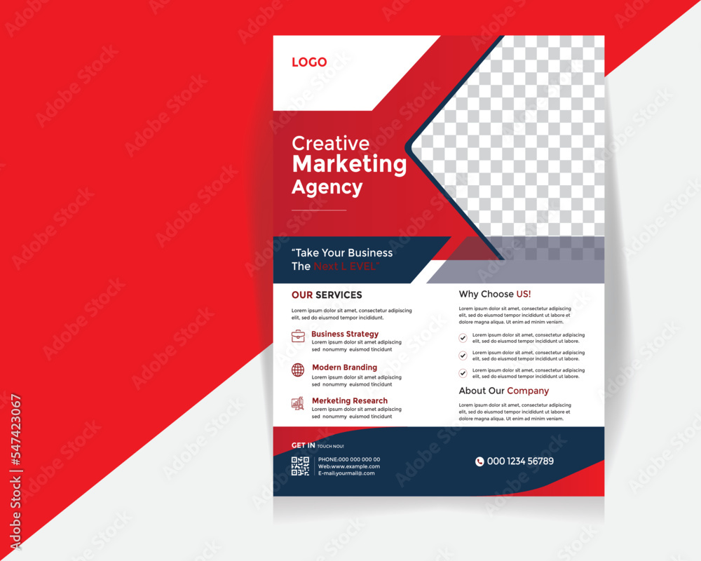 Corporate business flayer template , brochure or flyer design. Leaflet ...