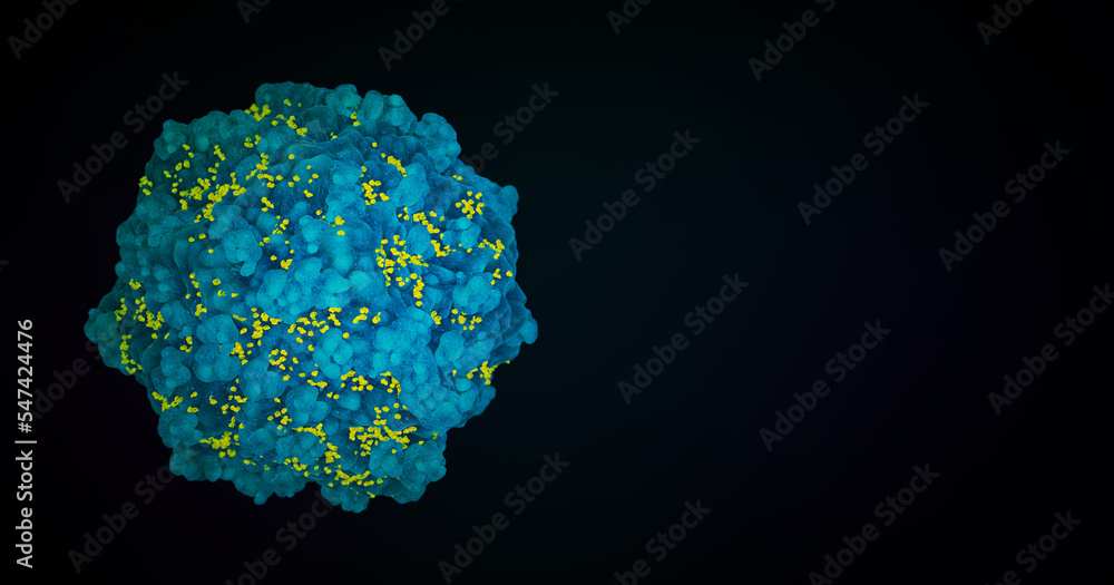HIV Virus Microbiology And Virology Concept. HIV particles emerging ...