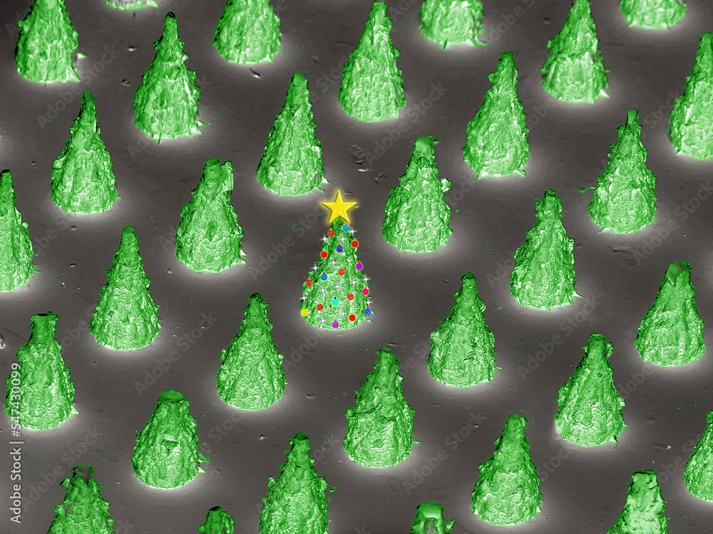 Christmas microtrees - microarray of 3D-printed soluble polymer ...