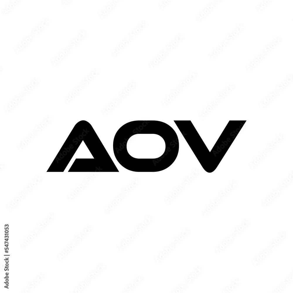 AOV letter logo design with white background in illustrator, vector ...