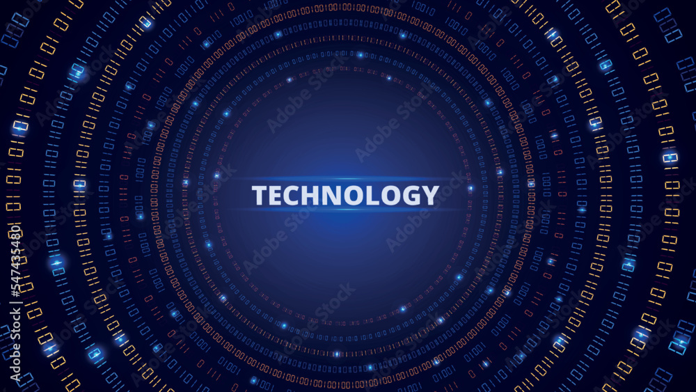 Abstract data background. Security technology. Big geometric wave ...