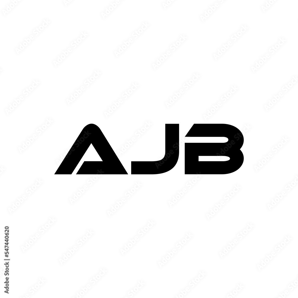 AJB letter logo design with white background in illustrator, vector ...