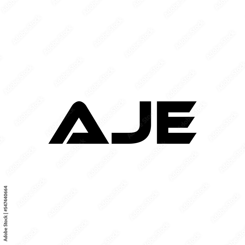 AJE letter logo design with white background in illustrator, vector ...