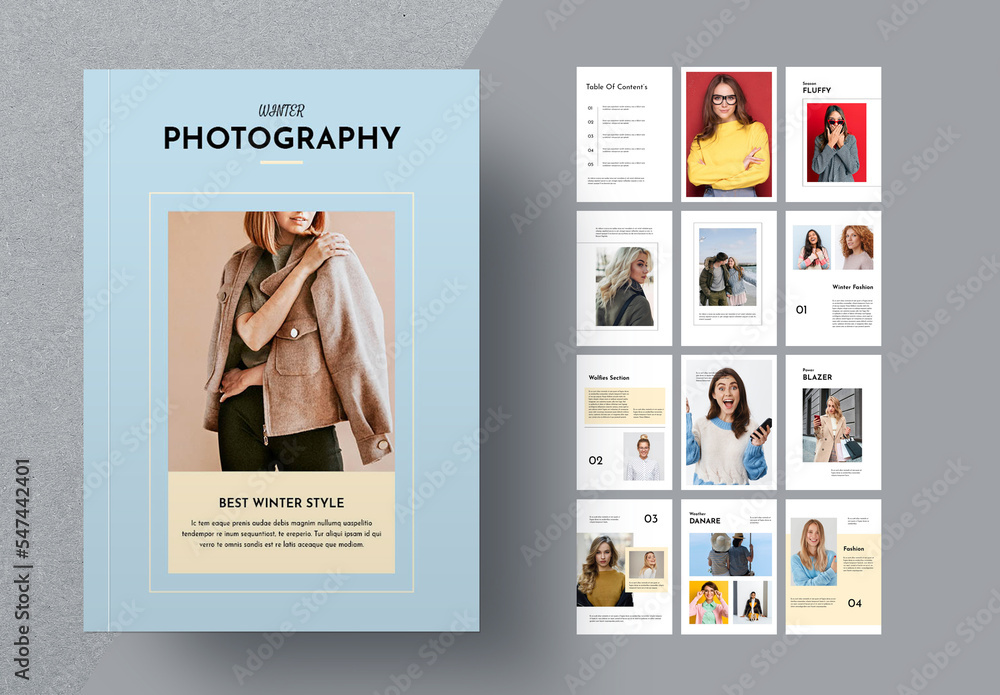 Winter Magazine Stock Template | Adobe Stock