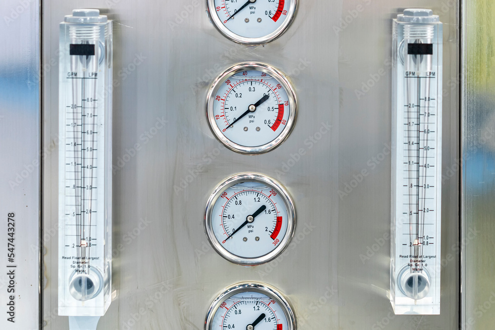 pressure dial gauge and rotameter measuring device for measure pressure ...