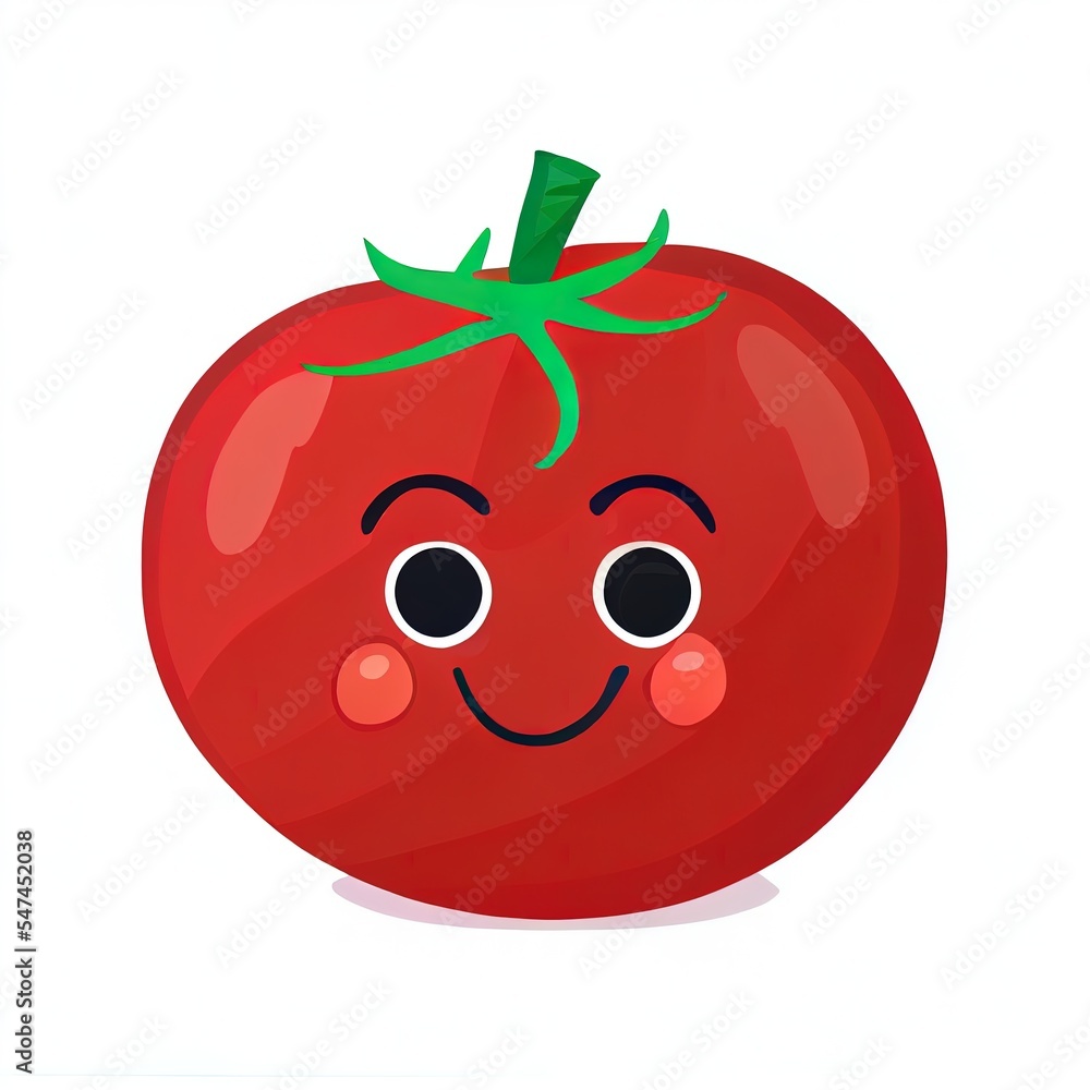 red tomato clip art isolated on white background, tomatos cartoon ...