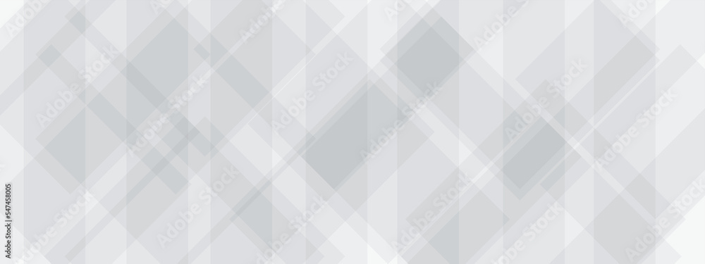 Abstract white and grey geometric overlapping square pattern, design of ...