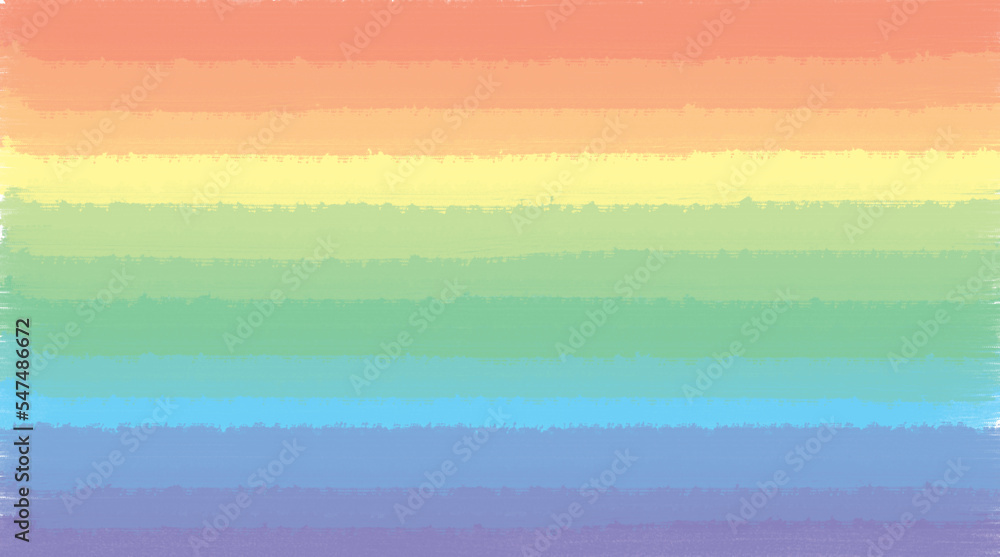 Pastel red to violet colour paint brush stroke gradation. Banner ...