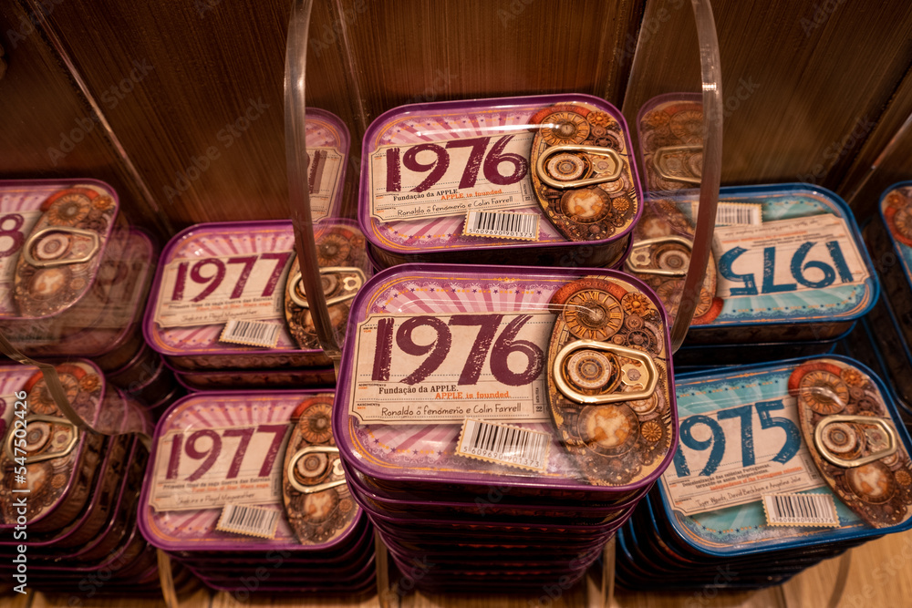 Vila Nova de Gaia, Portugal: November 14 2022 canned sardine of the ...