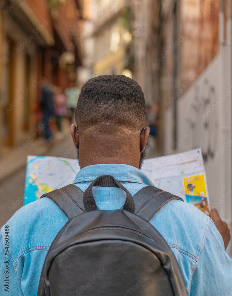 Tourist Looking At Map