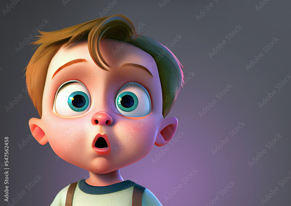 surprised or shocked cute little baby amazed of surprise, digital ...