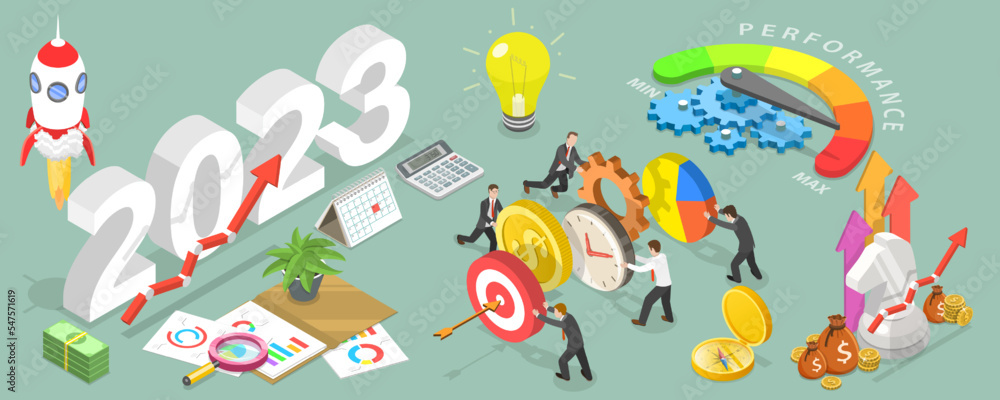 3D Isometric Flat Vector Conceptual Illustration of Effective Team ...