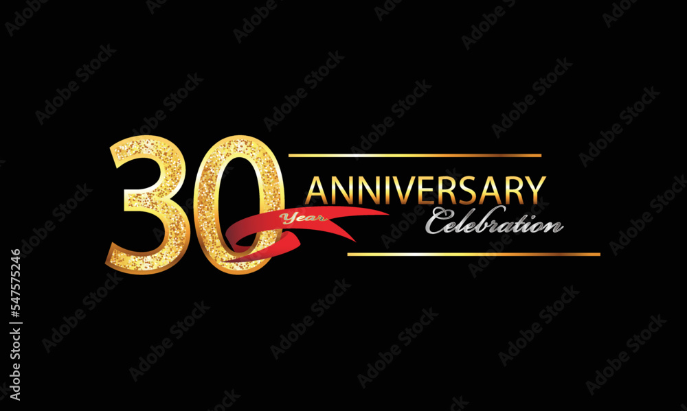 30 Year Anniversary celebration Vector Design. 30th Anniversary ...