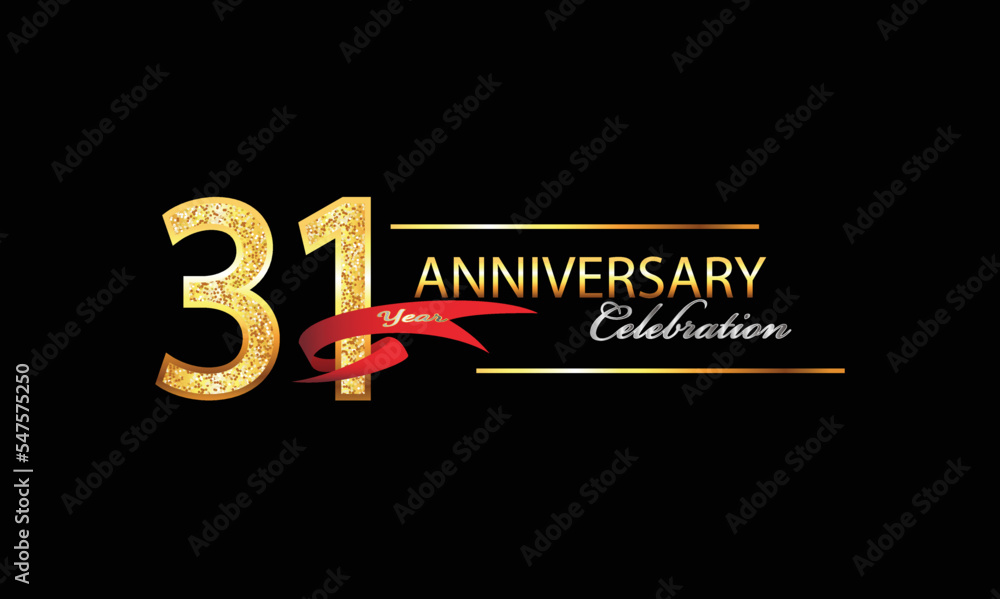 31 Year Anniversary celebration Vector Design. 31st Anniversary ...