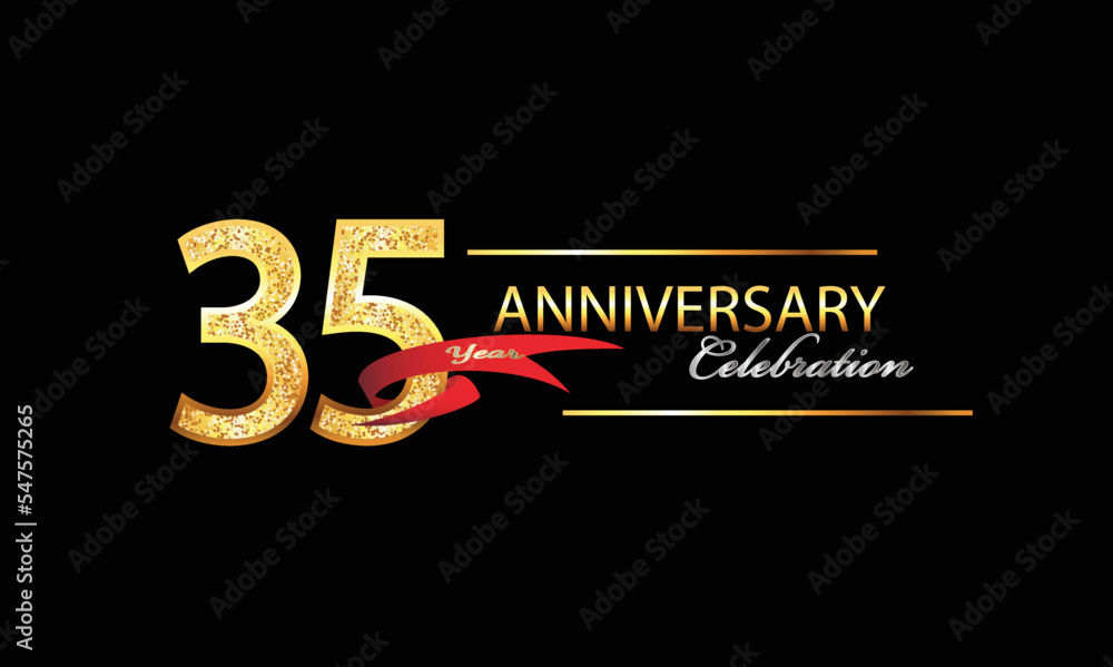 35 Year Anniversary celebration Vector Design. 35th Anniversary ...
