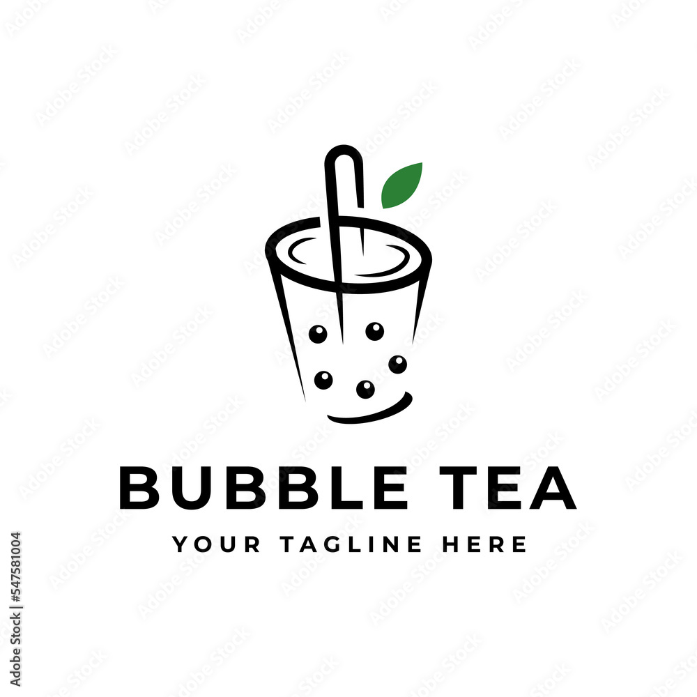 Bubble Tea Logo Design for you Stock Vector | Adobe Stock