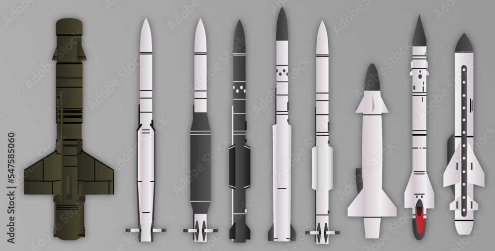 Vetor de Aircraft / Air Defense Missiles Vector Models 2 / Ai ...