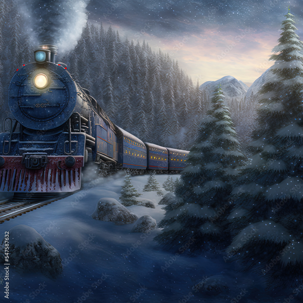Polar Express - generative ai Stock Illustration | Adobe Stock