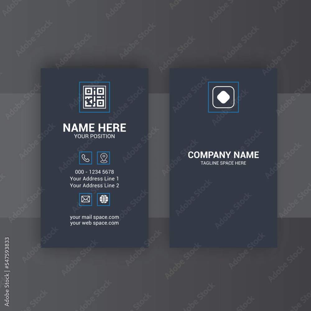 Vertical Business Card Design, Card Template Design, Photos and Vector ...
