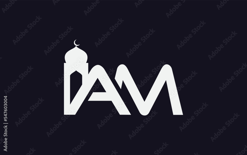 Islamic mosque logo and minar icon and symbol design vector with ...