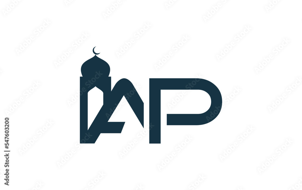 Islamic mosque logo and minar icon and symbol design vector with ...