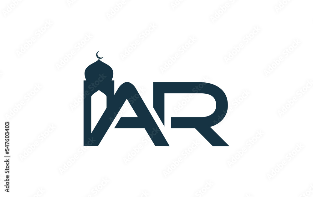 Islamic mosque logo and minar icon and symbol design vector with ...