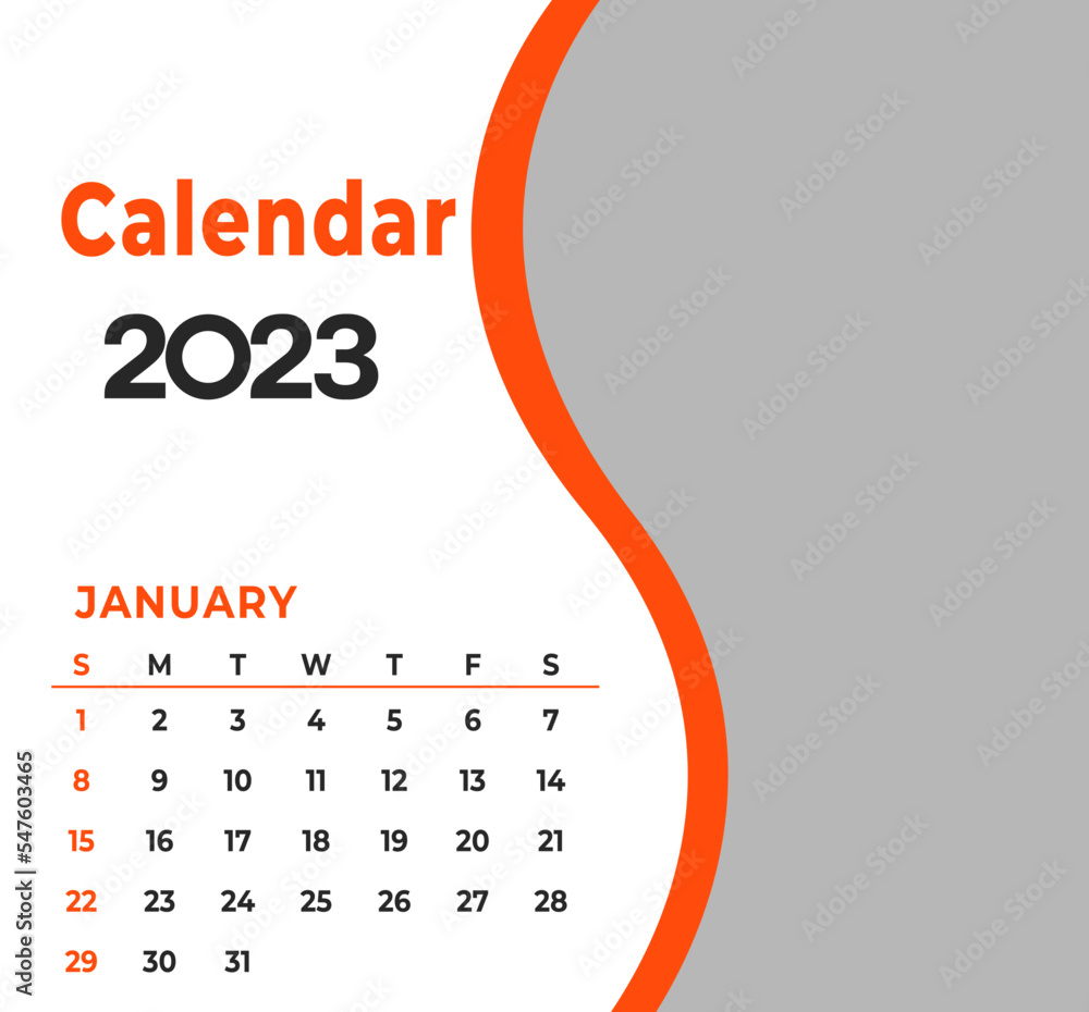 2023 Stylish calendar template, you can use desktop table office table ...