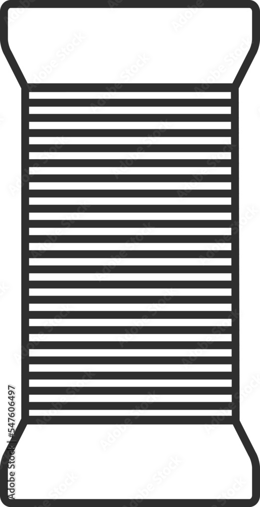 Spool and bobbin silhouette icon vector illustration. Black bobbin ...