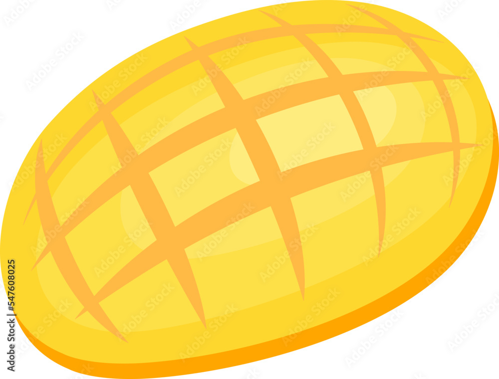 Tropical mango fruits with slices cartoon vector illustration. Fresh ...