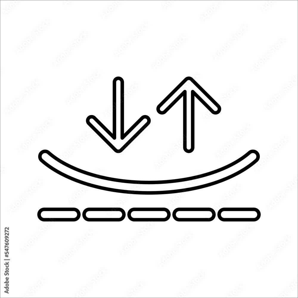 Resilience icon. Elastic material sign. Quality design element. vector ...