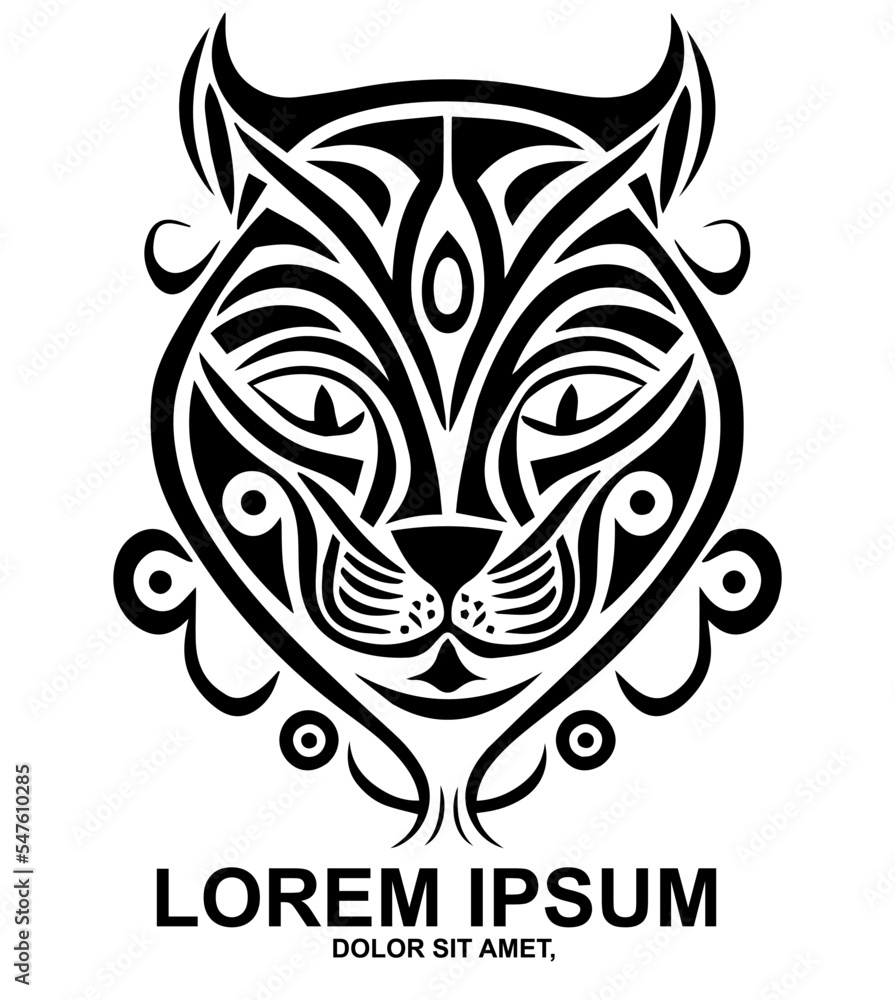 tattoo design tribal wolf fox tribal tattoo Polynesian Maori Mayan Inca ...